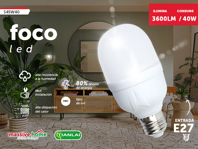 (S45W40) FOCO LED TIANLAI 40W | GRUPO AMARO